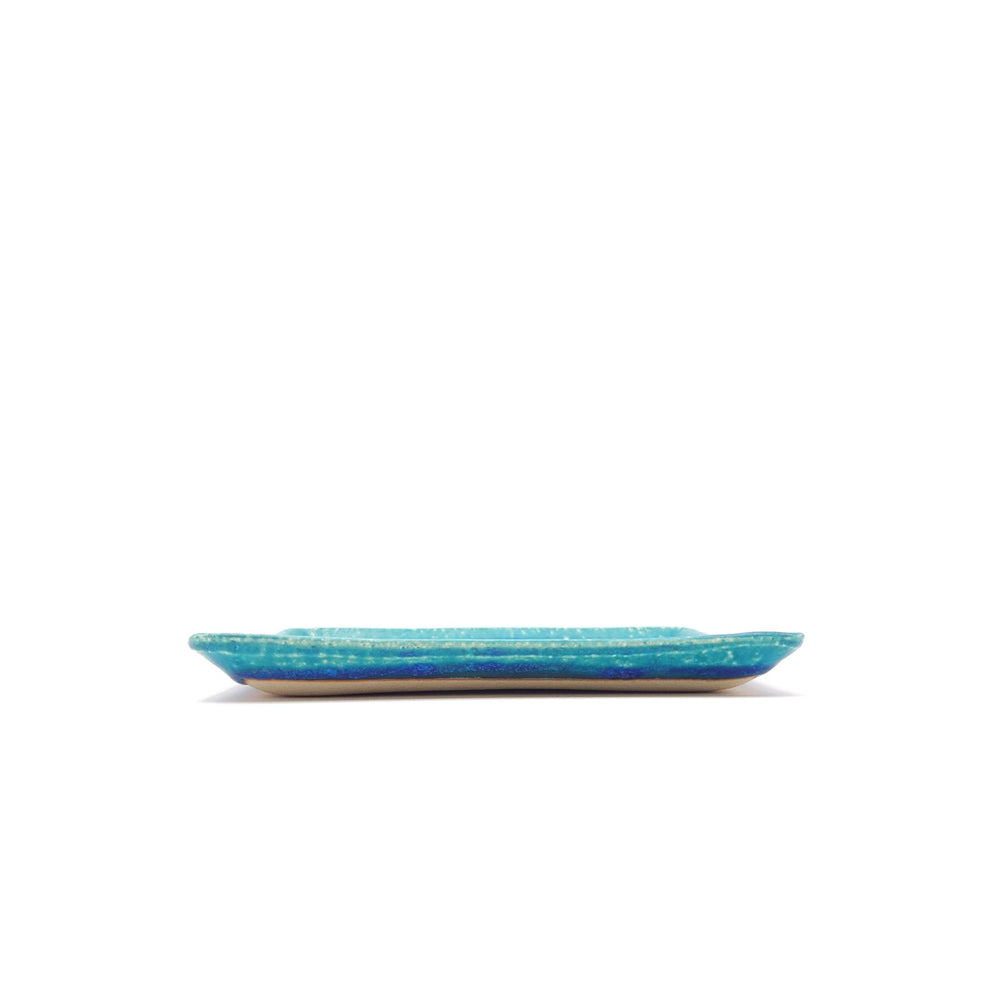 Rurikaku Turquoise Square Plate 8.5" | Pottery | Tsukushi